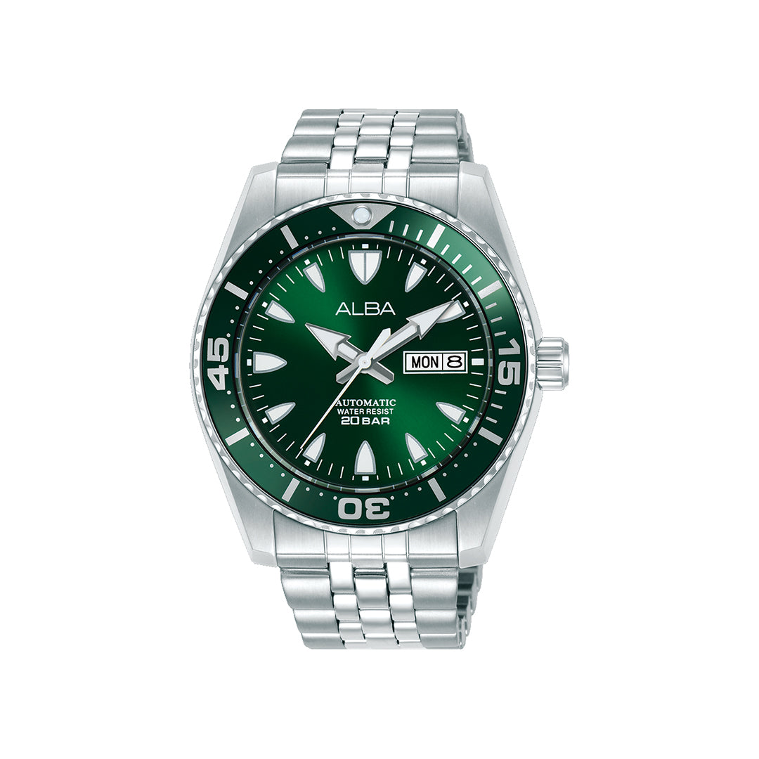AL4767X1 Sunburst Green Dial Automatic Watch – ALBA WATCHES INDIA