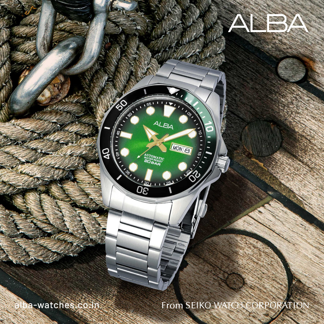AL4537X1 Green-Black Gradation Dial Automatic Watch – ALBA WATCHES INDIA