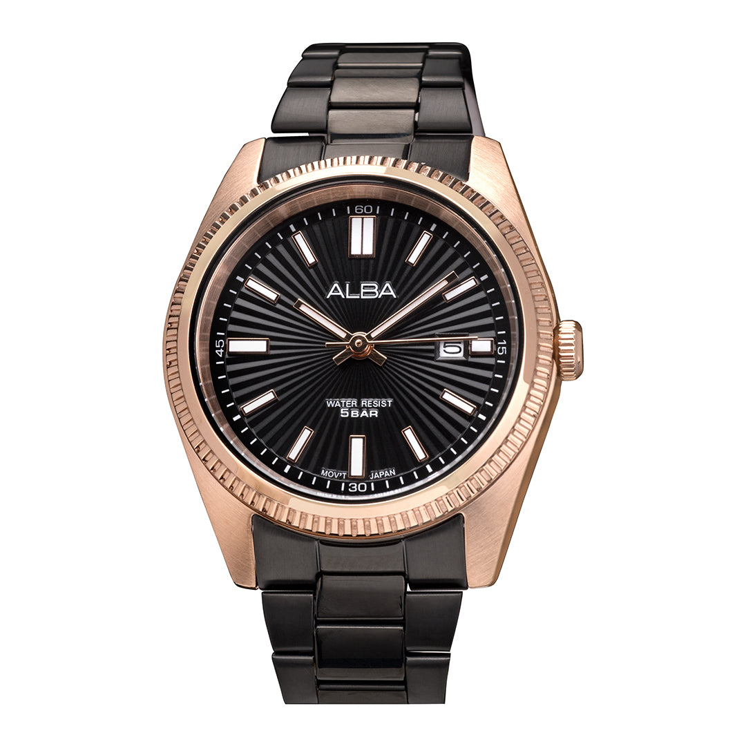 AH7CW4X1 Black+Gold Patterned Dial – ALBA WATCHES INDIA