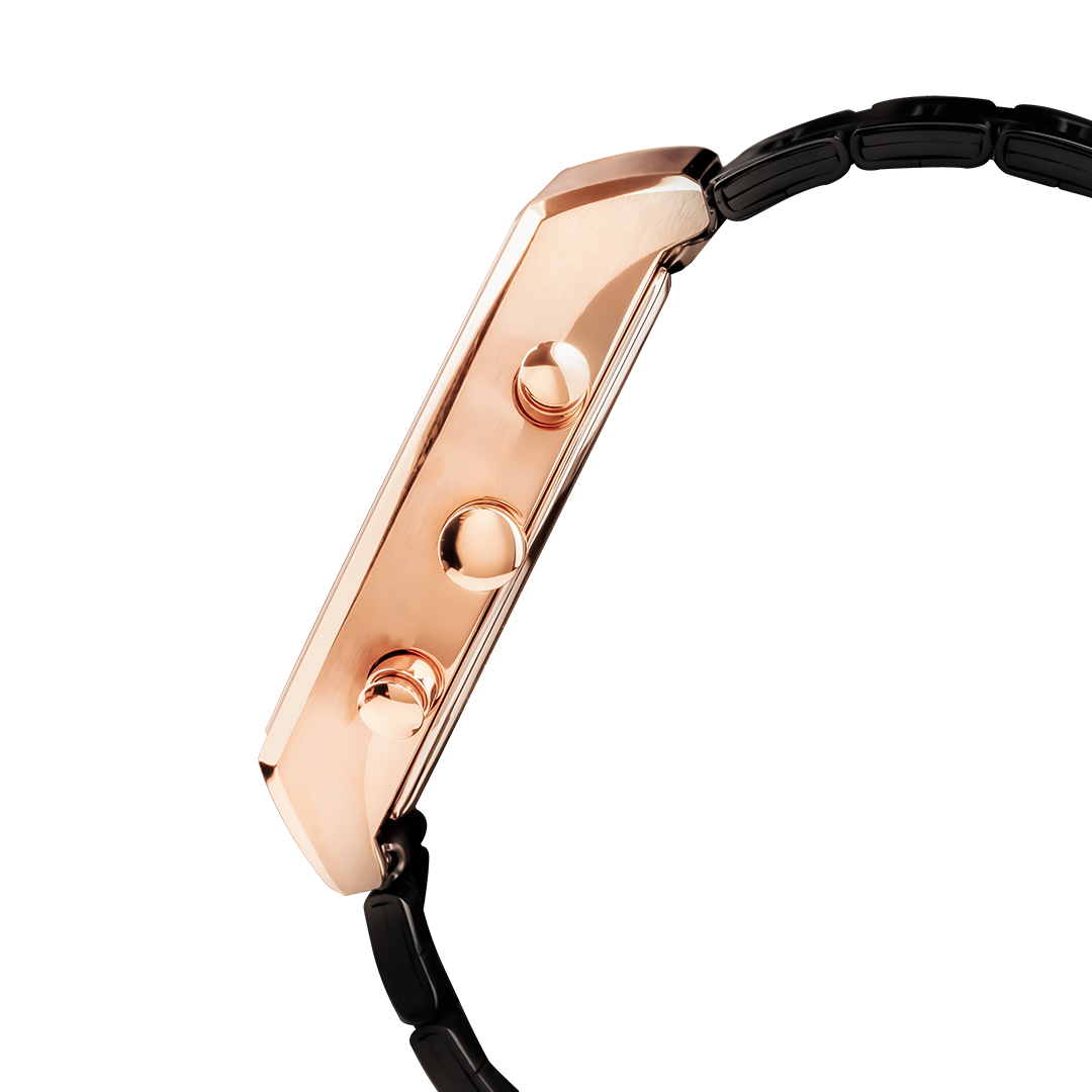 AM3992X1 Black & Gold Rectangular Dial Chronograph Watch – ALBA WATCHES ...